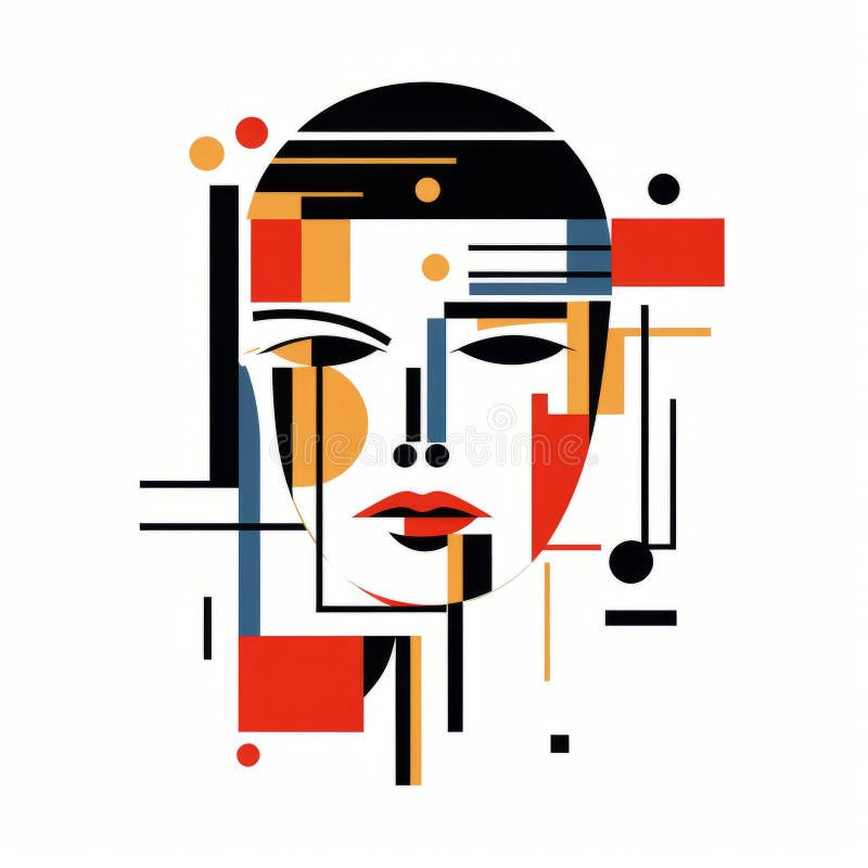 Parallel Vector Romanticism: Modern Contrast Line Illustration of a ...