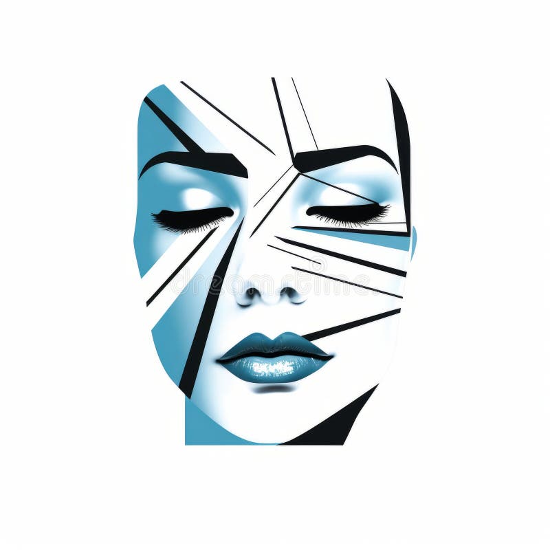 Parallel Vector Romanticism: Modern Contrast Line Illustration of a ...