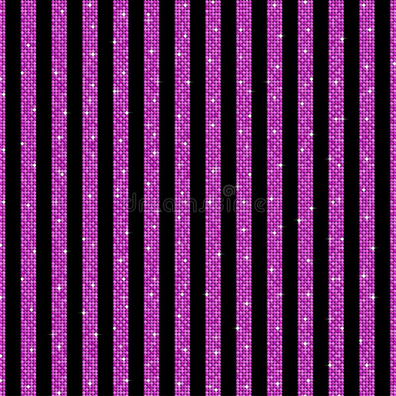 Parallel Vertical Lines. Pink Sequins. Stars. Stock Vector ...