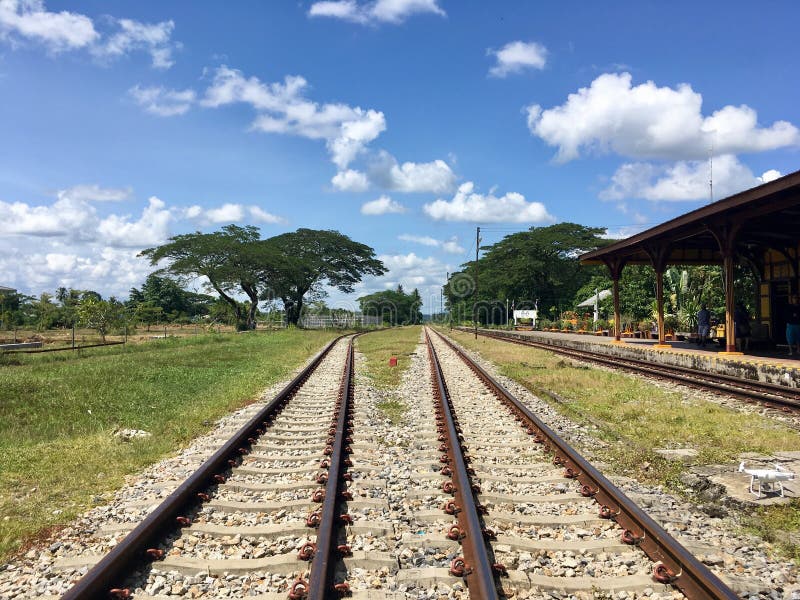 Parallel Way To the Destination Stock Photo - Image of heading, tree ...