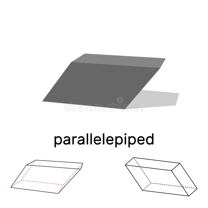 Parallelepiped Shape. Vector Geometry Figure Stock Vector ...