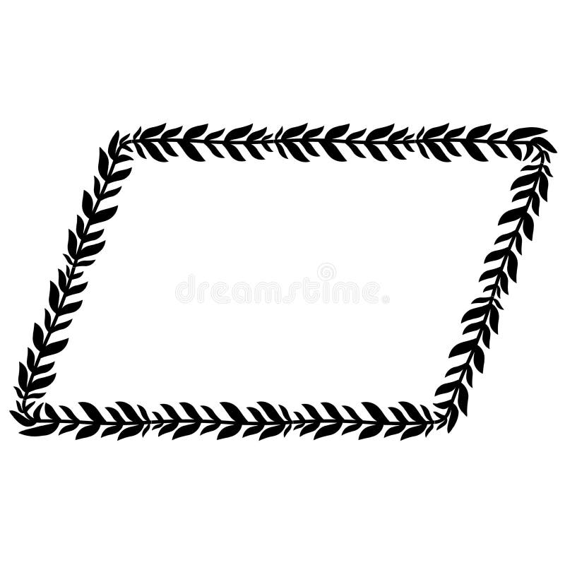 Parallelogram Frame Flower Frame Leaf Wreath Frame Picture Vector Photo ...