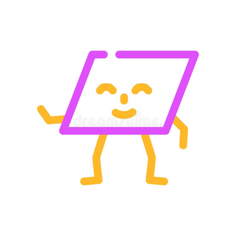 Parallelogram Geometric Shape Character Color Icon Vector Illustration ... Parallelogram Geometric Shape Character Color Icon Vector Illustration ...