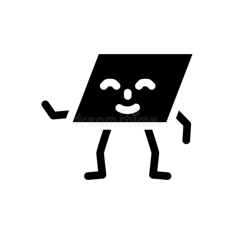 Parallelogram Geometric Shape Character Glyph Icon Vector Illustration ... Parallelogram Geometric Shape Character Glyph Icon Vector Illustration ...
