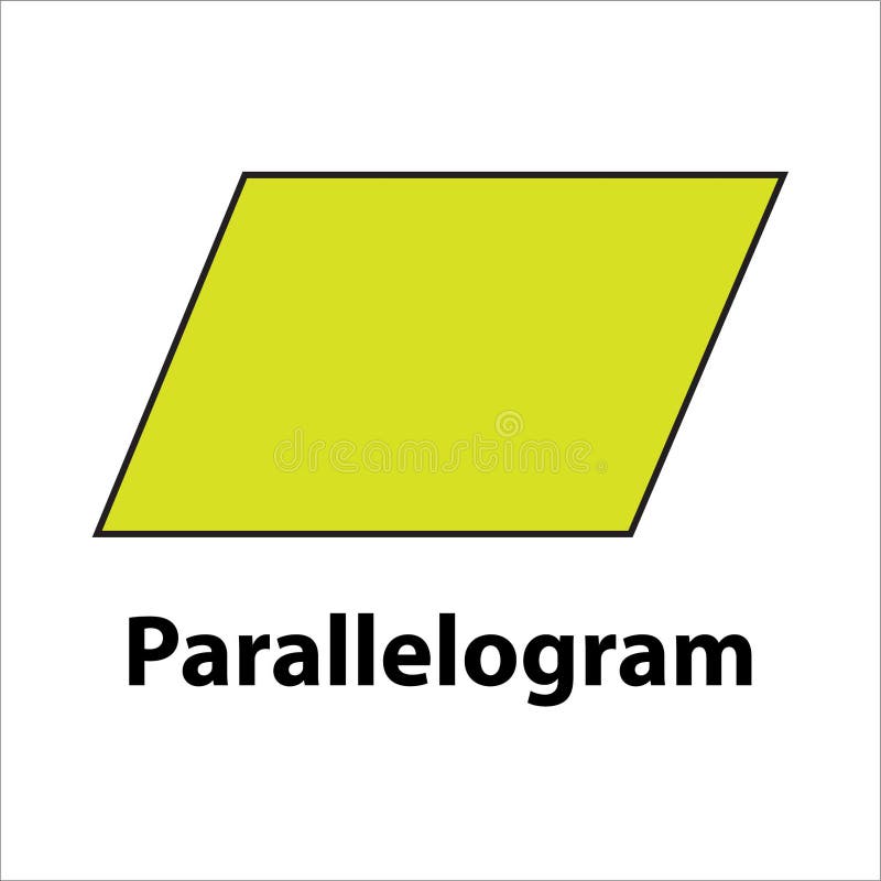 Parallelogram Geometric Shape Yellow Color Vector Stock Vector ...