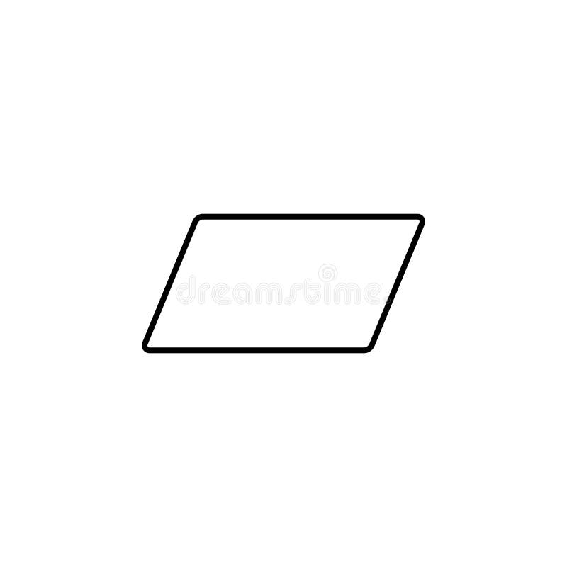 Parallelogram Icon. Element of Geometric Figure for Mobile Concept and ...