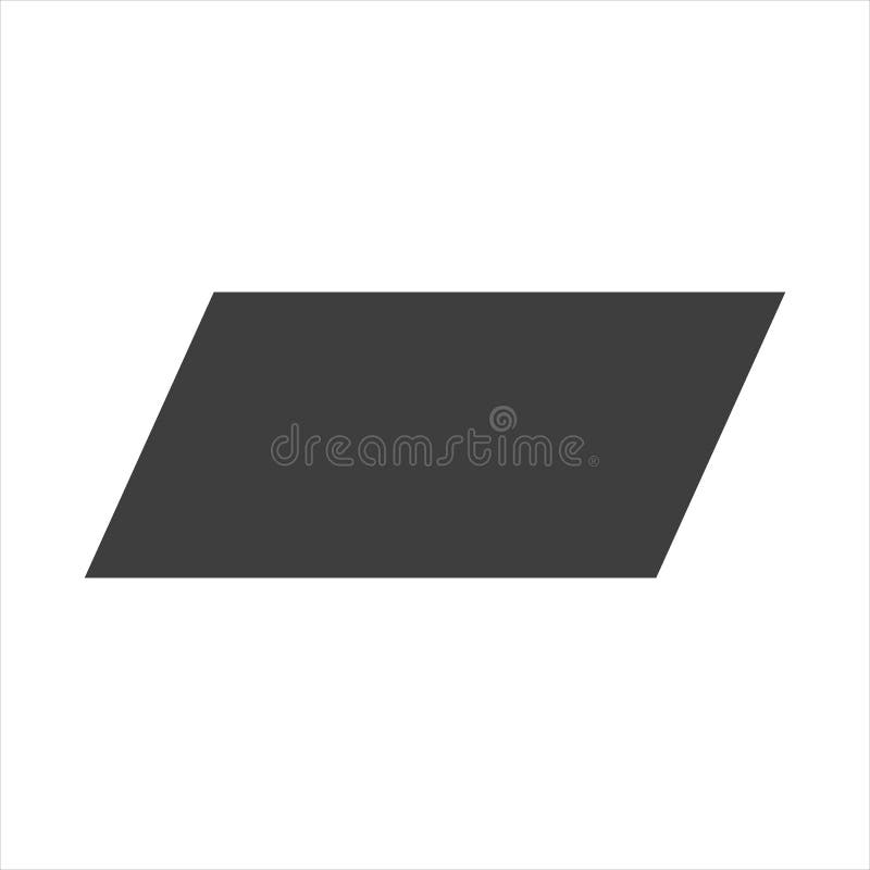 Parallelogram Icon on White Background. the Geometric Figure of a ...