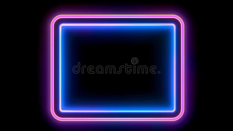 Parallelogram Rectangle Picture Frame with Two Tone Neon Color Shade ...