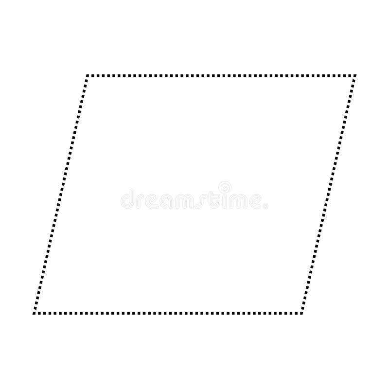 Parallelogram Shape Dotted Symbol Vector Icon for Creative Graphic ...