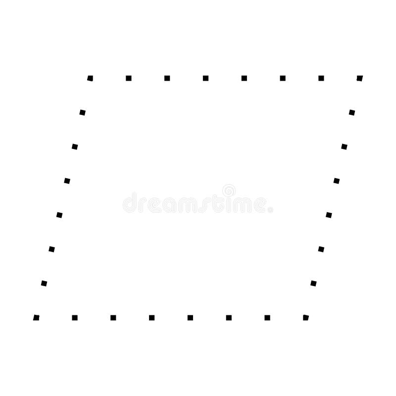 Parallelogram Shape Dotted Symbol Vector Icon for Creative Graphic ...
