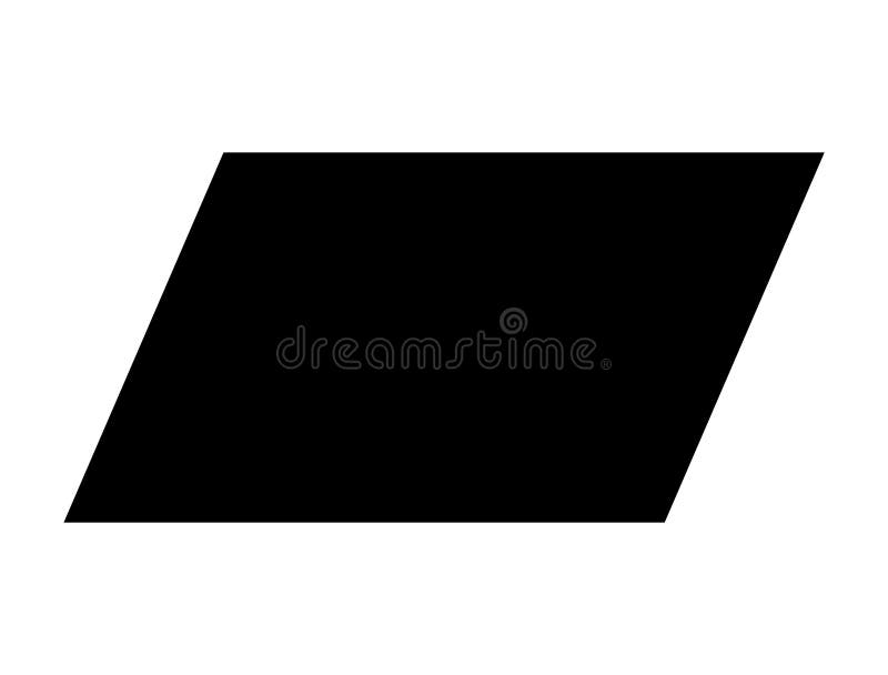 Parallelogram Silhouette on White Background Stock Vector ...