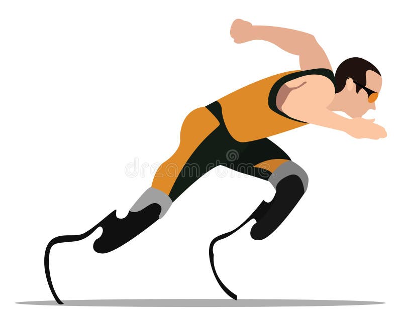 Paralympic Running, Illustration, Vector Stock Vector - Illustration of ...