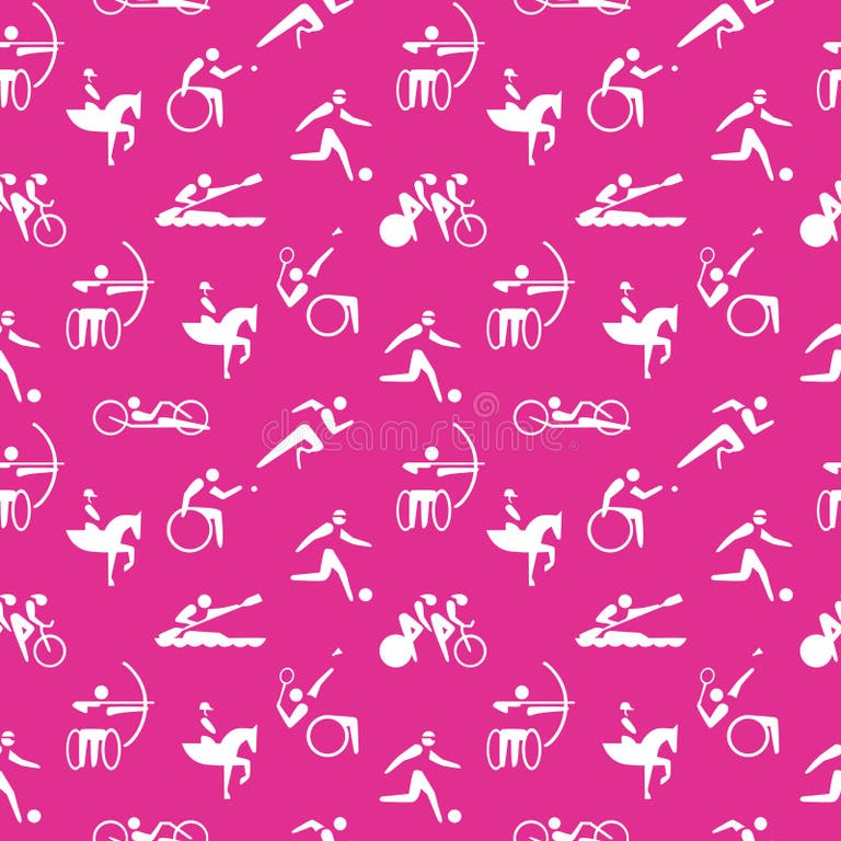 Paralympics Game Seamless Pattern Repeat Stock Vector - Illustration of ...