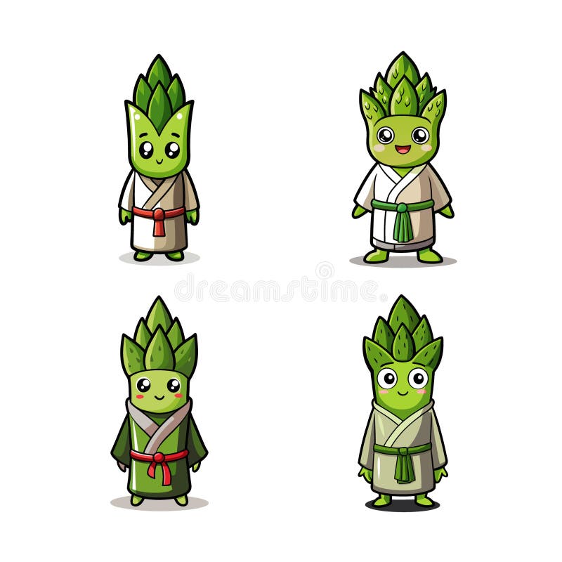 Paralyzed Asparagus Vegetable Drawing Illustration Stock Vector ...