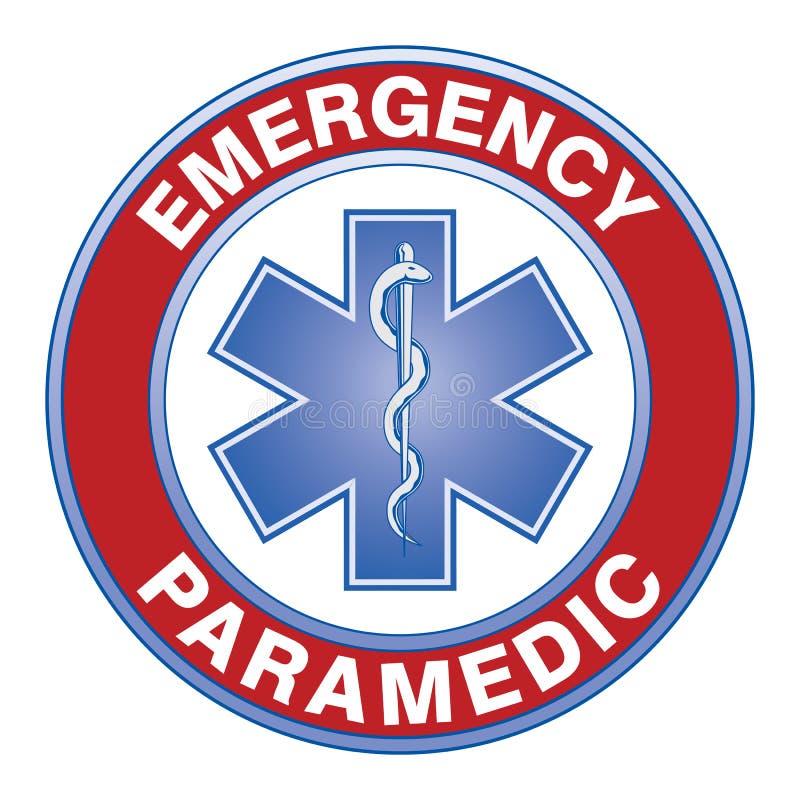 Paramédico Medical Design Shield De EMT Ilustración del Vector ...