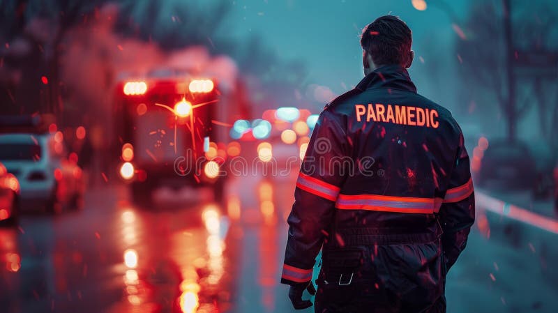 Paramedic Night City Responding Emergency Stock Photos - Free & Royalty ...