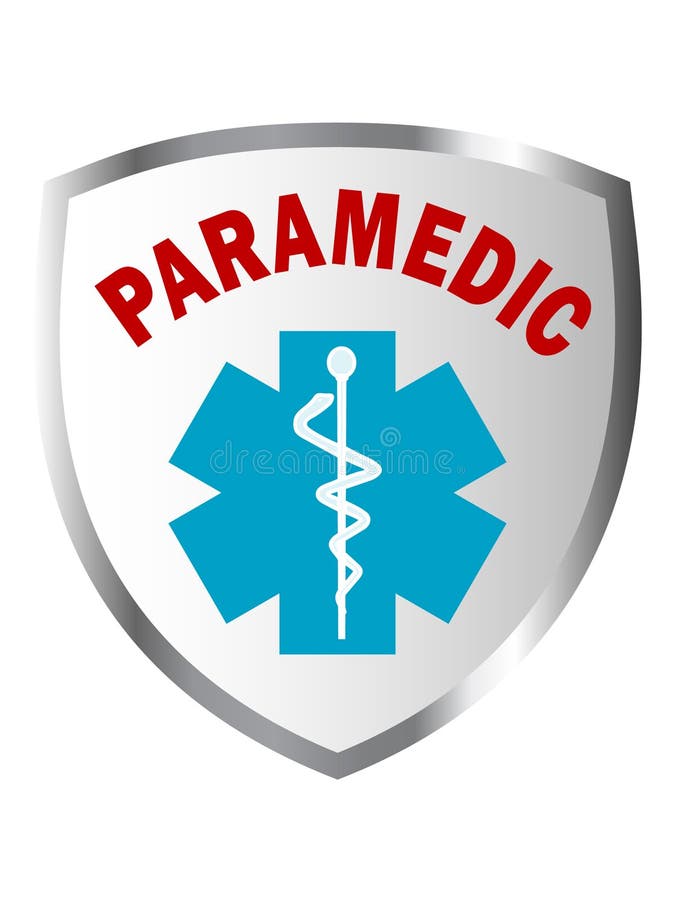 Paramedic shield sign stock vector. Illustration of line - 13654230