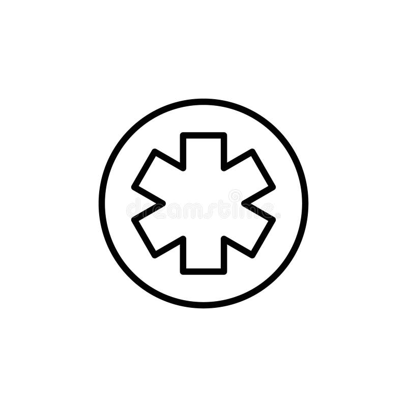 Paramedic Sign Icon Thin Vector Set Stock Vector - Illustration of ...