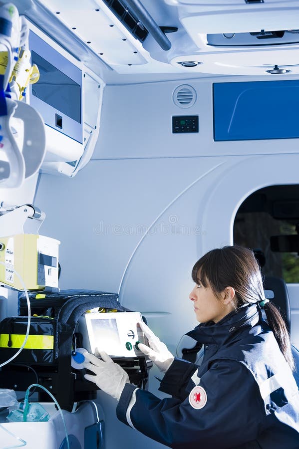 Paramedic at Work stock photo. Image of adult, ambulance - 18050624