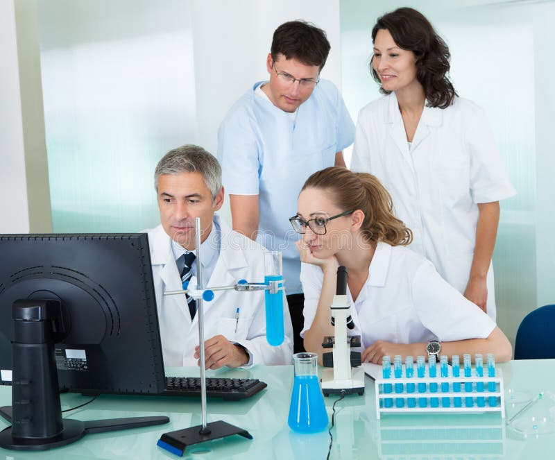 Work place in a lab stock photo. Image of profession - 11786942