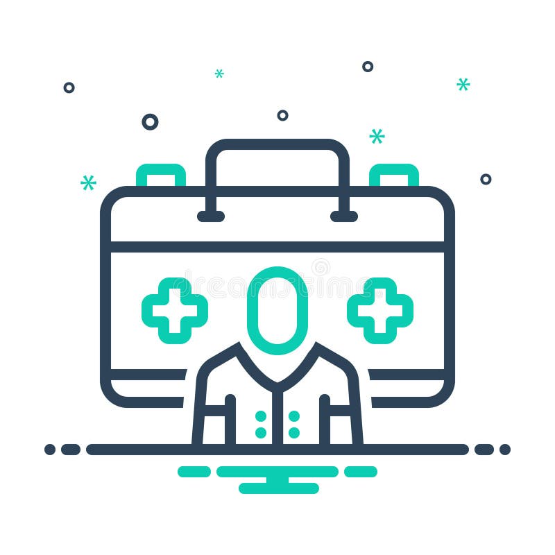 Mix Icon for Paramedics, Medical and Staff Stock Vector - Illustration ...