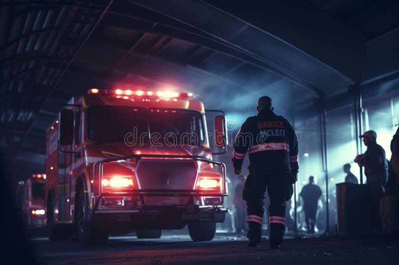 Paramedics Responding To an Emergency Call with Stock Illustration ...