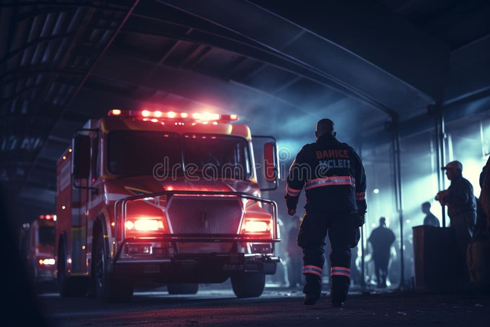 Paramedics Responding To an Emergency Call with Stock Illustration ...
