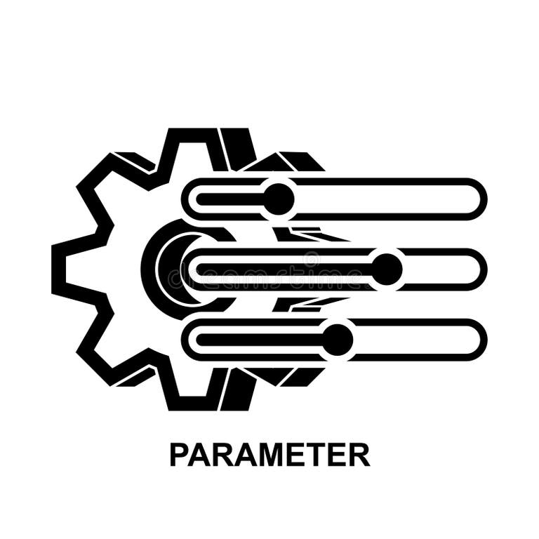 Parameter Icon. the Black Parameter Symbol Isolated on Background Stock ...