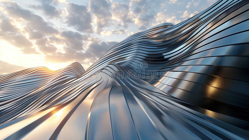 Parametric Museum Building Renderings. Stock Illustration ...