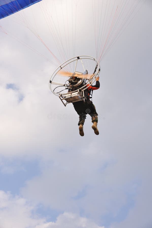 Paramotor stock image. Image of vehicle, piloting, parachuting - 14797057