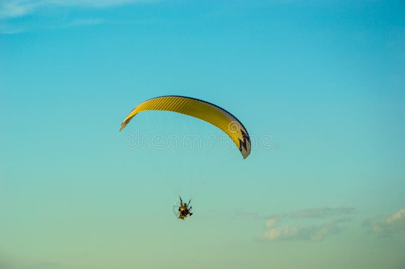 Paramotor stock image. Image of paraglider, flight, paramotoring - 32136181