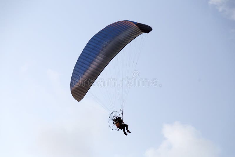Paramotor in the sky stock photo. Image of adrenalin - 123017520