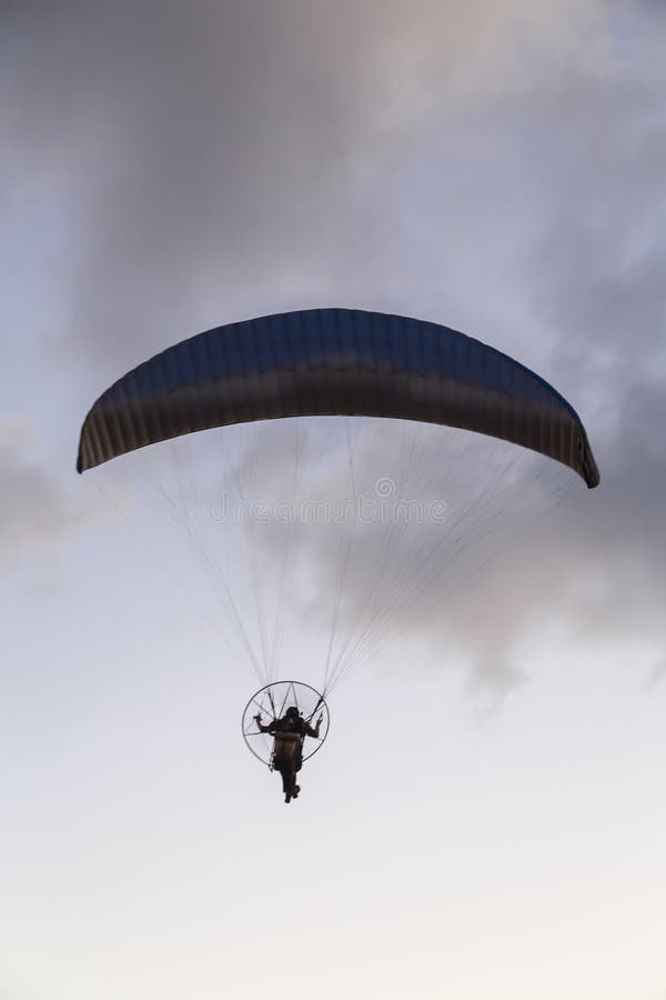 Paramotor in the sky stock photo. Image of glide, pilot - 123343102
