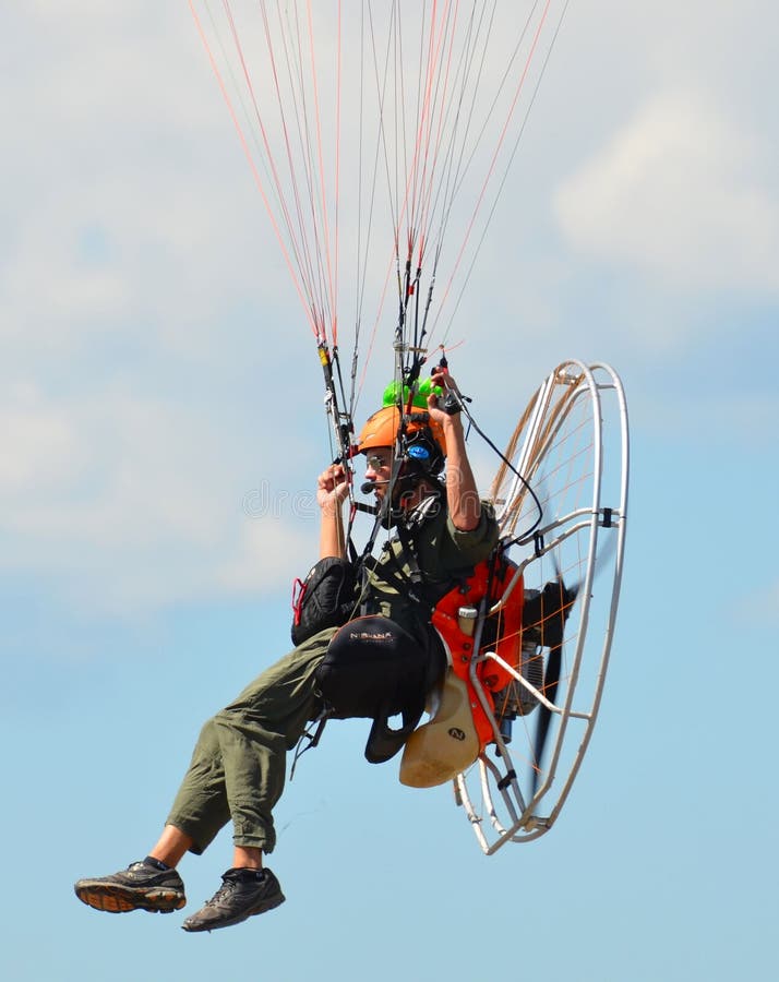 Paramotor Powered Paraglider Editorial Stock Photo - Image of paramotor ...