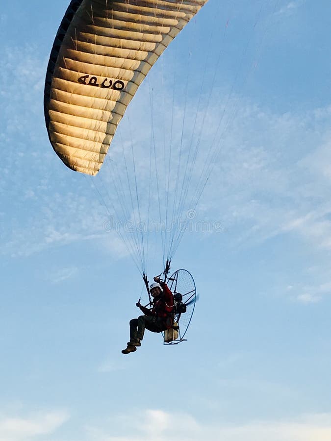Paramotor or Powered Paragliding: Paraglider with Small Engine a ...
