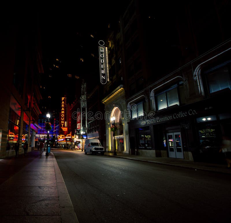 Paramount Sign in the Theater District of Boston Editorial Photo ...