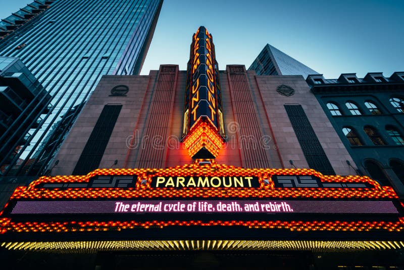 The Paramount Theater, in the Theater District, Boston, Massachusetts ...
