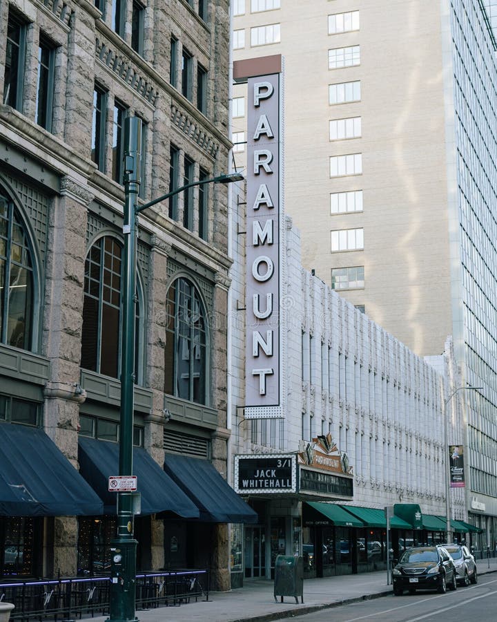 Paramount Theatre Vintage Sign, Denver, Colorado Editorial Photo ...