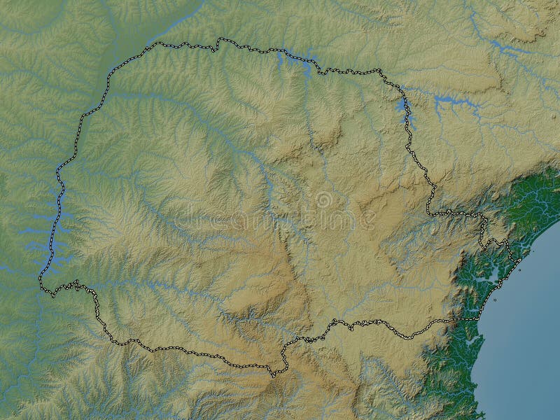 Parana, Brazil. Physical. No Legend Stock Illustration - Illustration ...