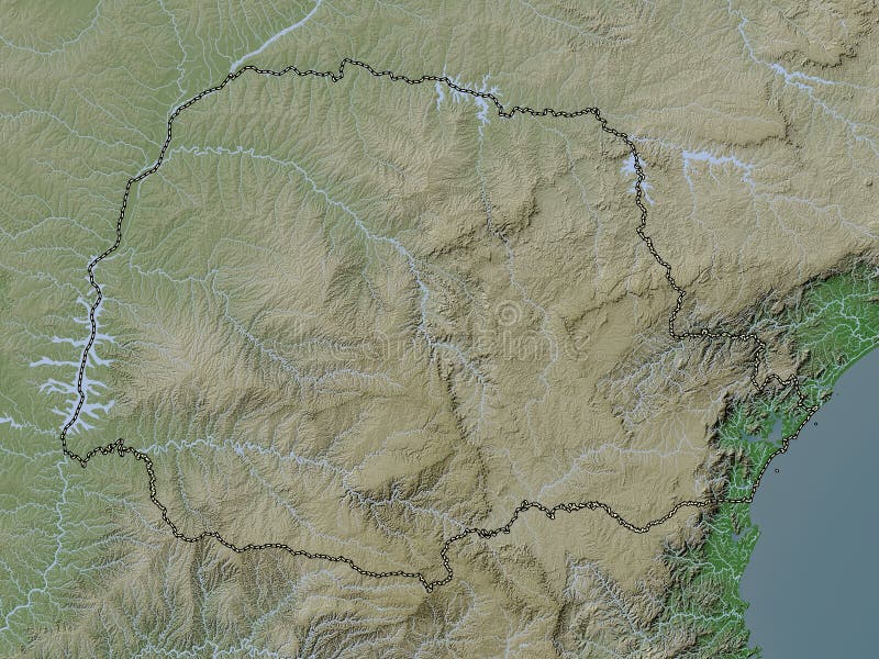 Parana, Brazil. High-res Satellite. Major Cities Stock Illustration ...