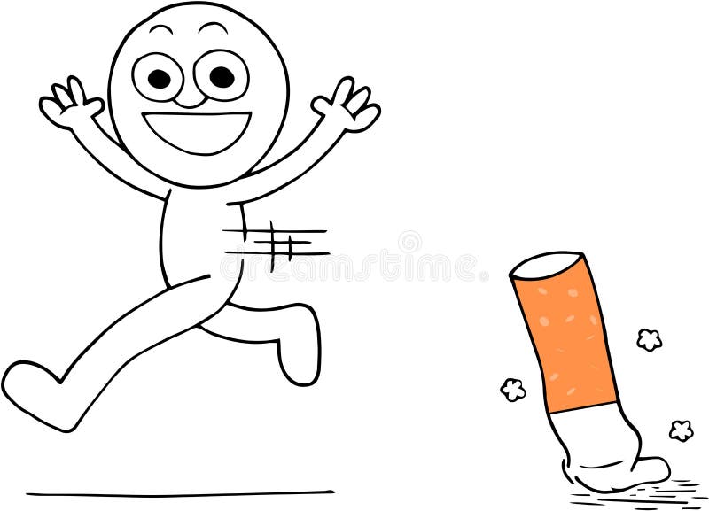 Parando o fumo ilustração stock. Ilustração de lifestyle - 41151086