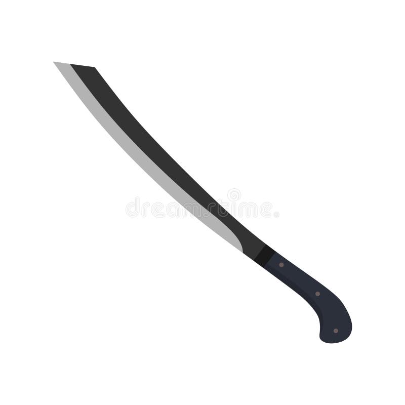 Parang Machete Flat Design Vector Illustration Isolated on White ...