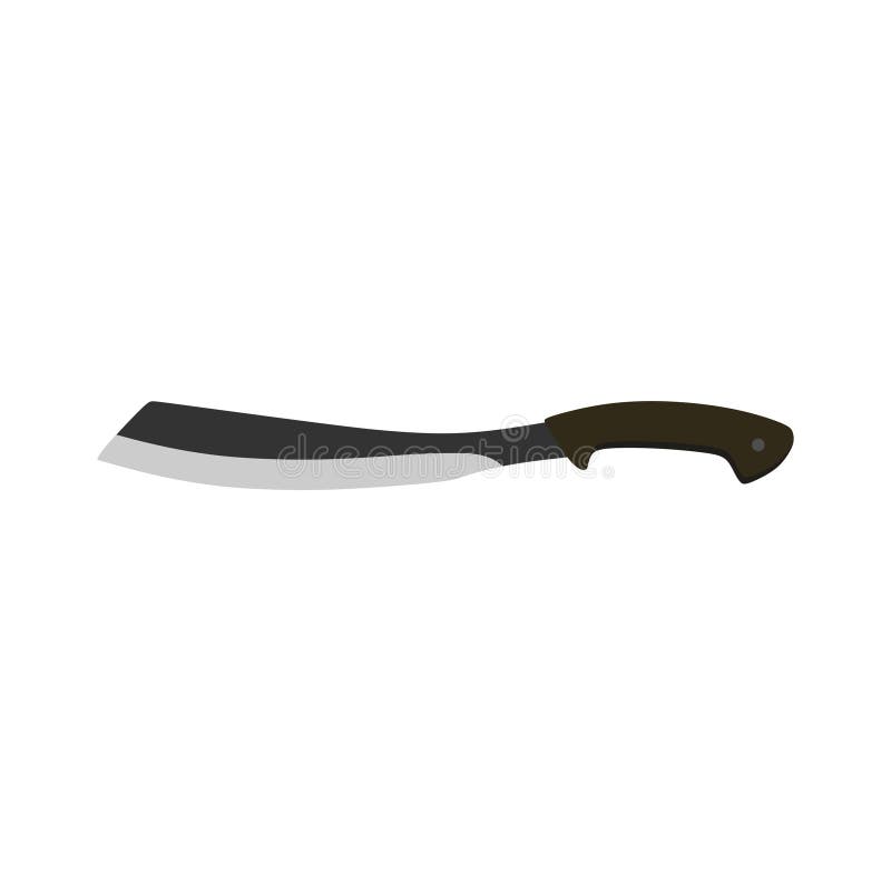 Parang Machete Flat Design Vector Illustration Isolated on White ...