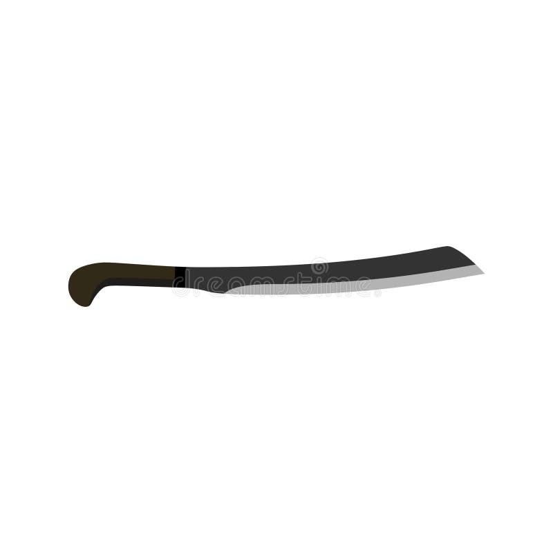 Parang Machete Flat Design Vector Illustration Isolated on White ...