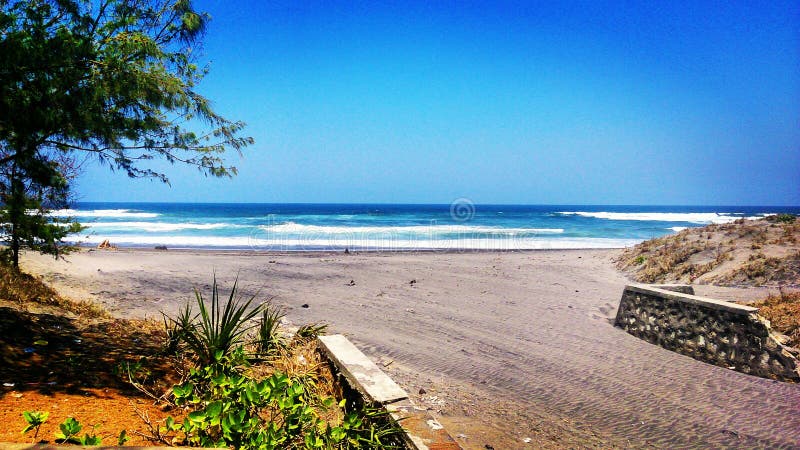 Parangkusumo Beach, Bantul Yogyakarta Stock Image - Image of frost ...