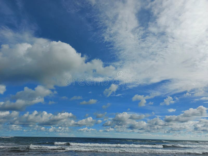 Parangkusumo Beach Cloud Skyview Stock Photo - Image of cape, cumulus ...