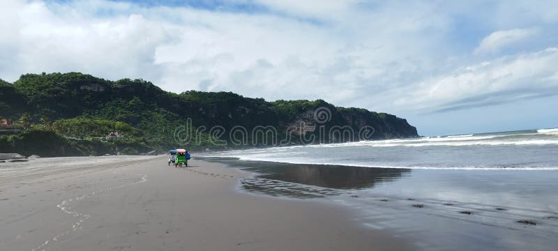 Parangtritis Beach Yogyakarta Stock Image - Image of yogyakarta, river ...