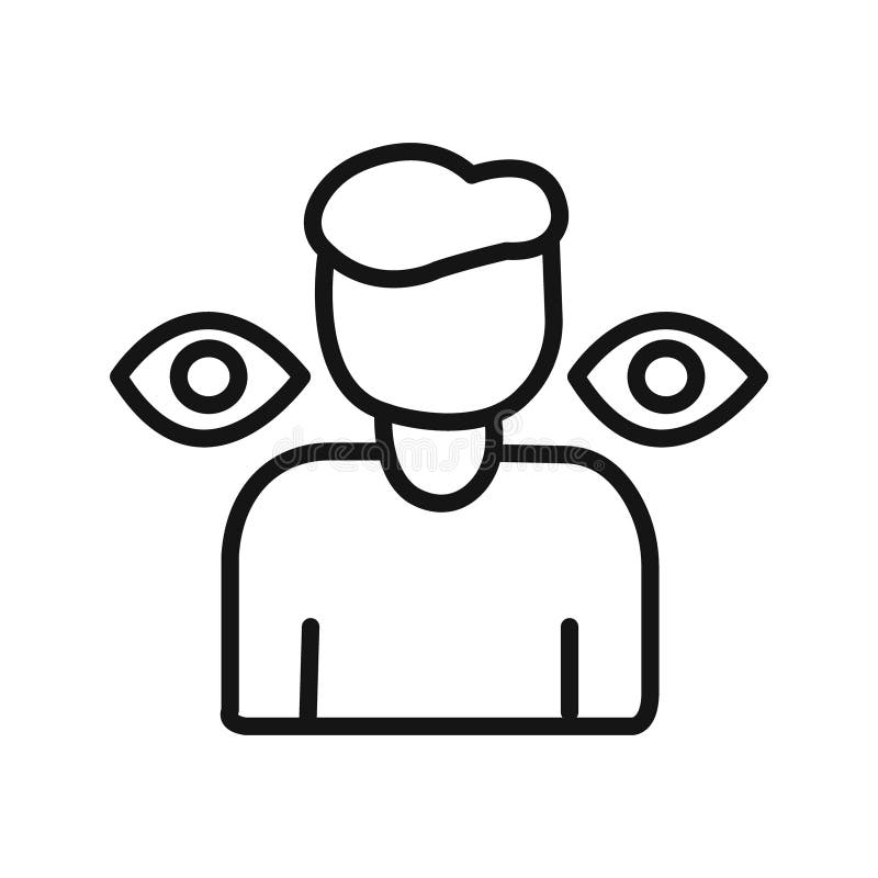 Paranoia Icon Linear Graphics Set Vector Stock Illustration ...