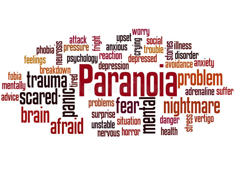 The Word `Paranoia` From A Typewriter On White Stock Photo - Image of ...
