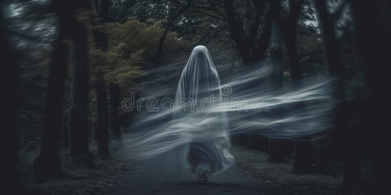 Paranormal Activity of an Apparition Approaching Stock Image - Image of ...